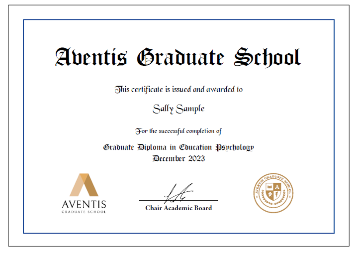 Psychology Degree Certificate Education Institution Higher Education